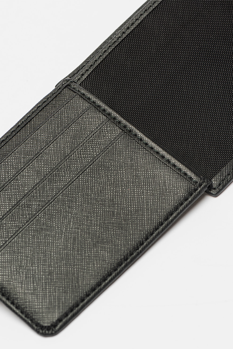 BOSS, Portofel pliabil de piele, Negru - eMAG.ro