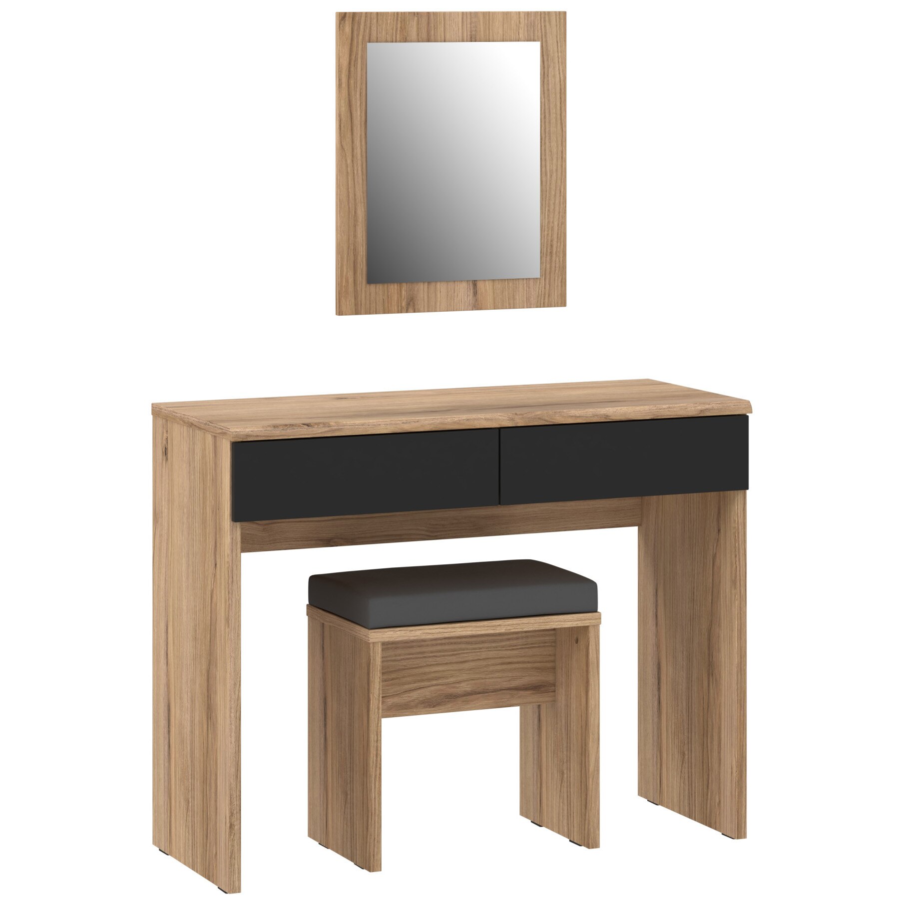 Set masuta de toaleta Forte Dalate, dimensiuni 100.3x 41.3x 165, stejar ...