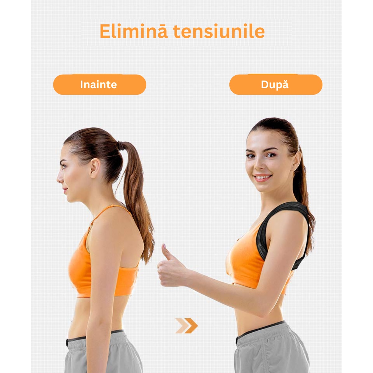 Corector de postura, Danex, pentru indreptare coloana, umeri si ...