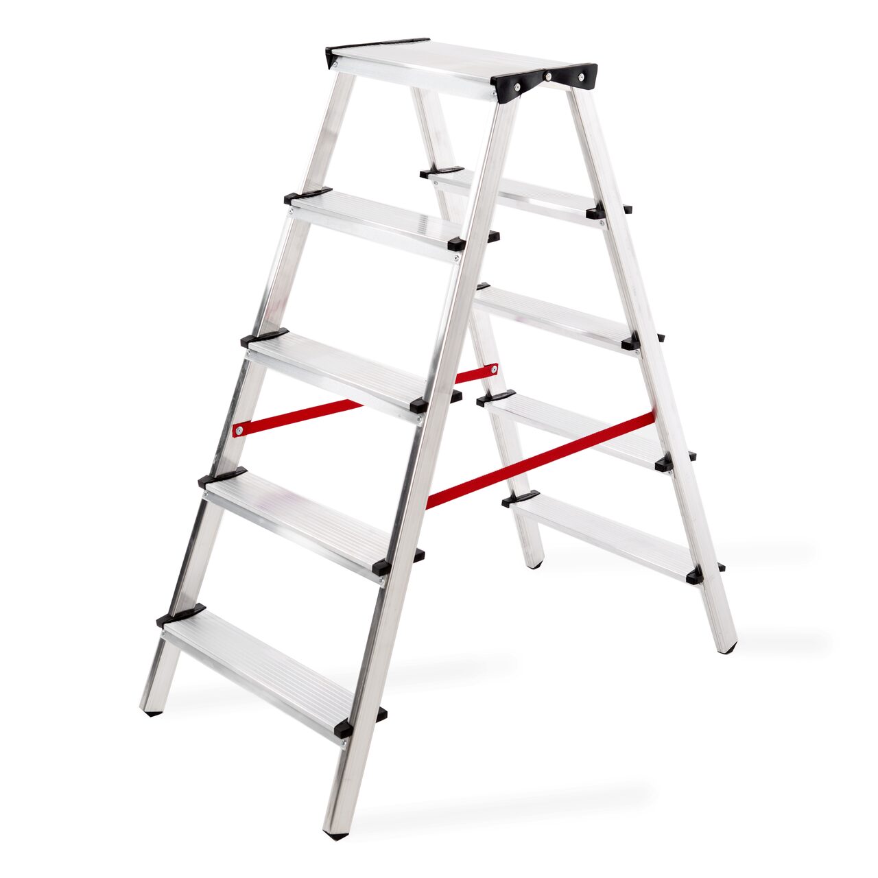 Scara aluminiu, Master, 2 tronsoane, 5 trepte, max 125 kg, 1.14 m - eMAG.ro