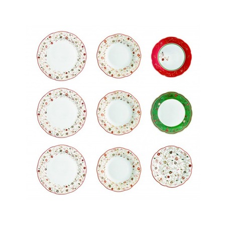 Set masa portelan, 18 piese asortate, pentru 6 persoane, Tempo Di Festa ...