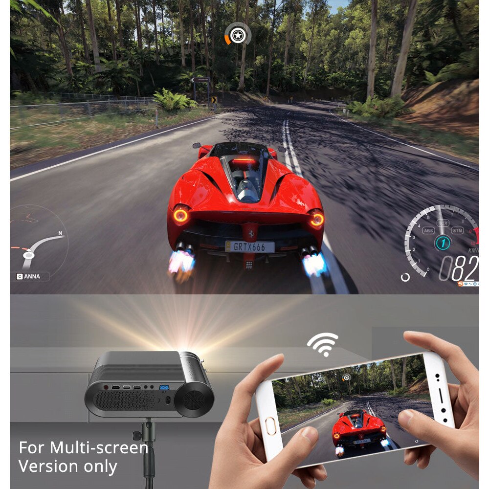 Mini proiector, LED, HD, Afisaj Wifi, 1080P - eMAG.ro