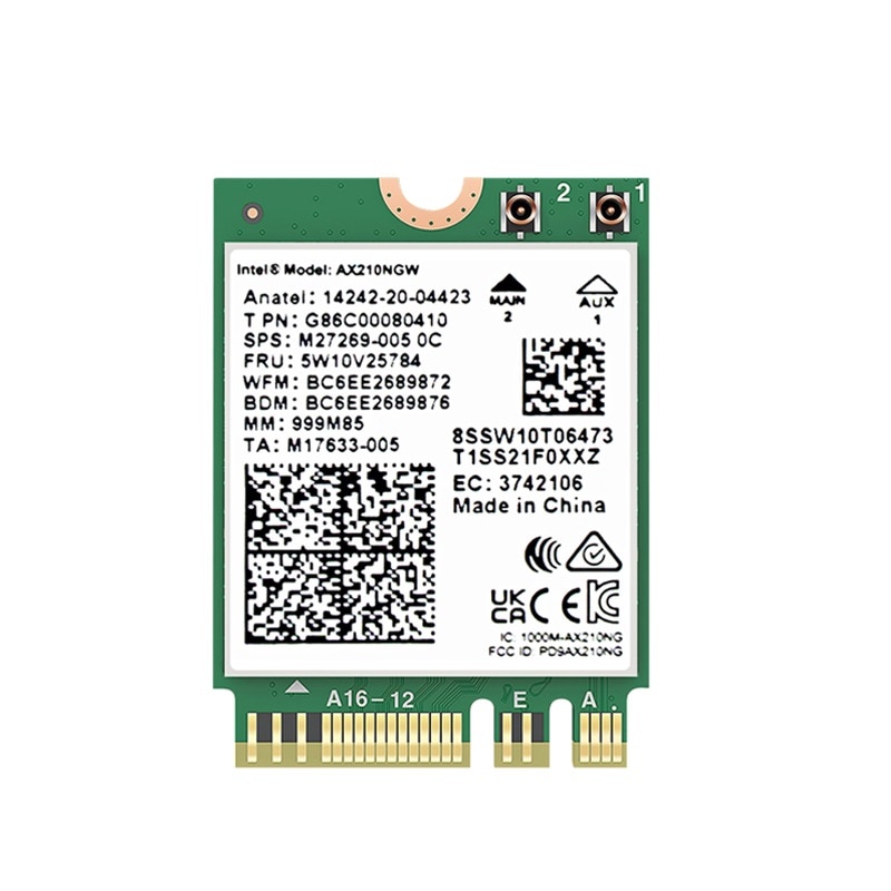 WiFi kártya 6E Intel AX210, Bluetooth 5.3, M.2 AX210NGW - eMAG.hu