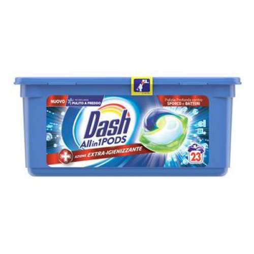 Прах за пране на капсули Dash All In One Pods 23 пранета хигиеничен