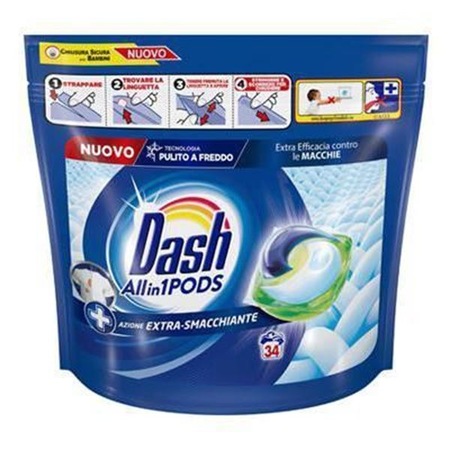 Detergent de rufe capsule Dash All in One PODS, 34 spalari, Extra ...