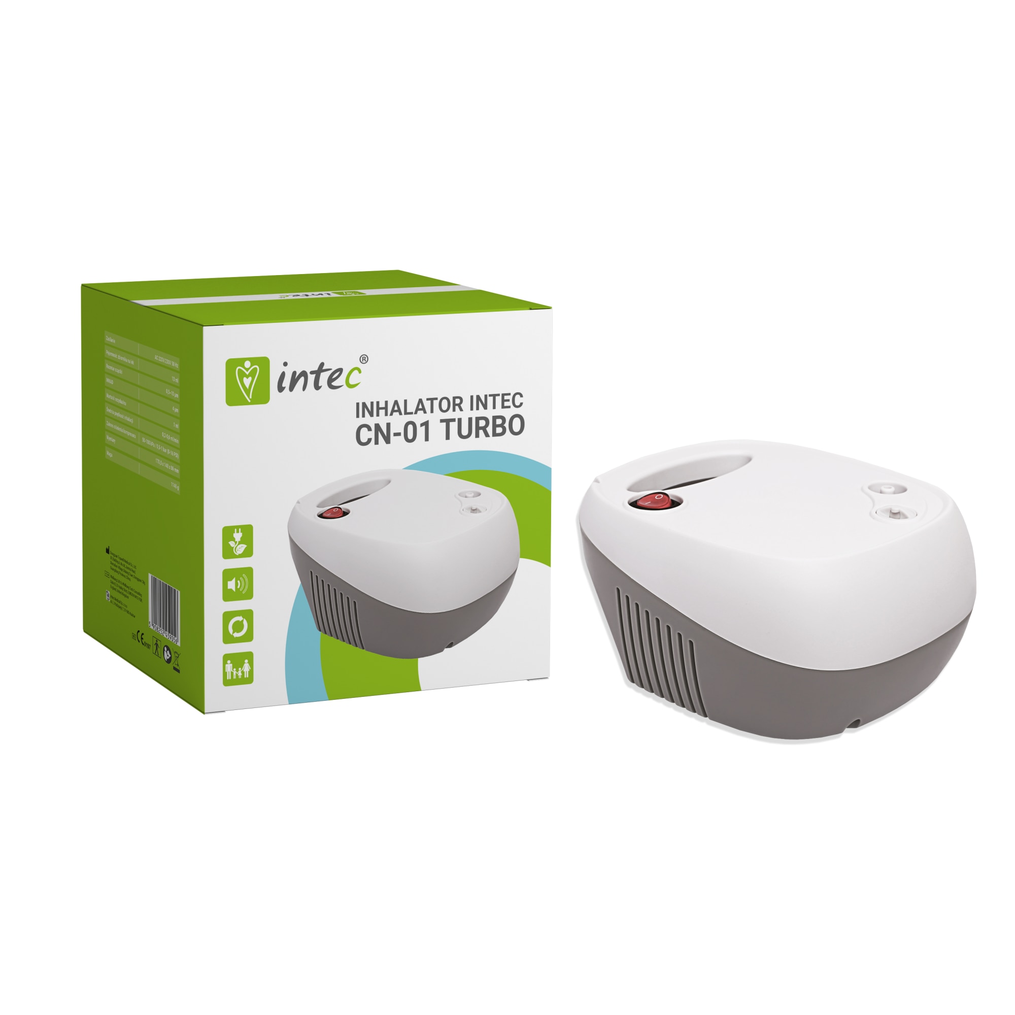 Aparat aerosoli Intec CN01 Turbo, alb-gri - eMAG.ro