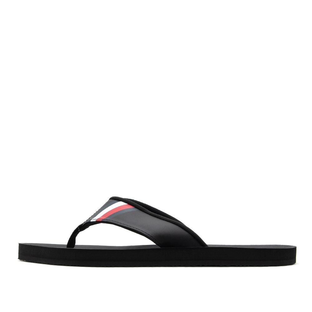 Slapi barbati, Tommy Hilfiger, Poliuretan, Negru, 46EU - eMAG.ro