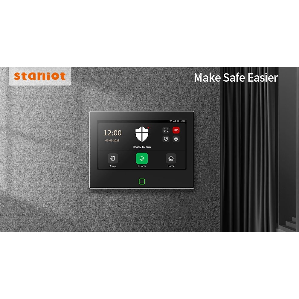 Alarma smart H700-Wifi-4G, Panou tactil, Negru - eMAG.ro