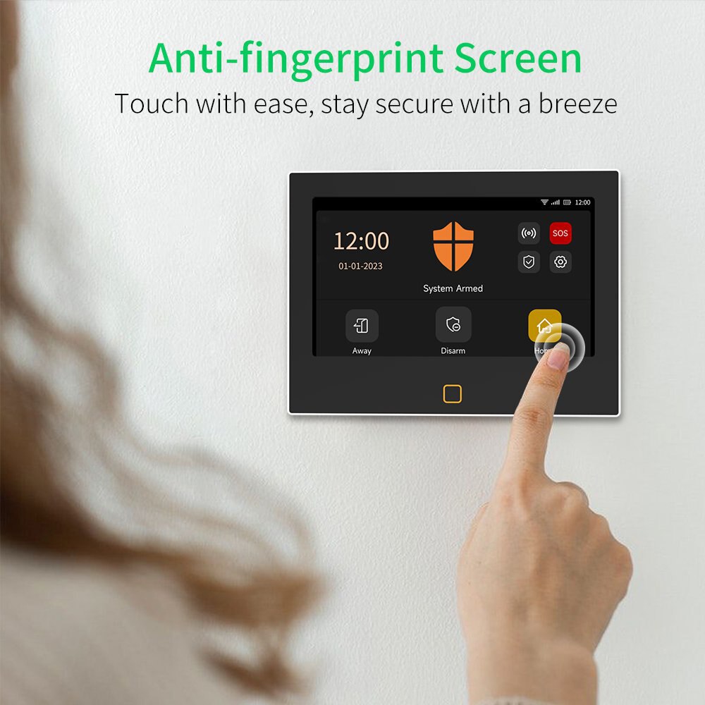 Alarma smart H700-Wifi-4G, Panou tactil, Negru - eMAG.ro