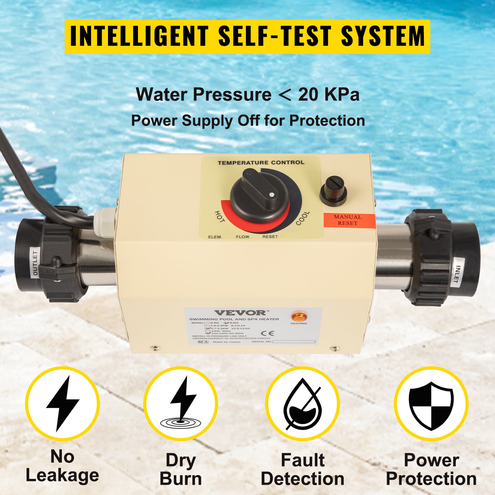 Mini-Incalzitor Electric de Apa, Pentru Piscine, 220V - eMAG.ro
