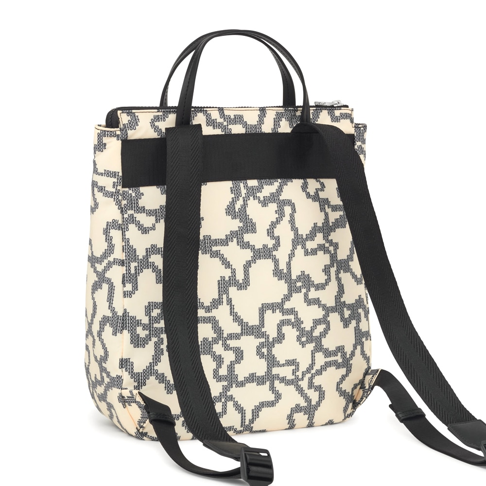 Rucsac dama, Tous, Sintetic, 32x11.5x35 cm, Alb/Gri - eMAG.ro