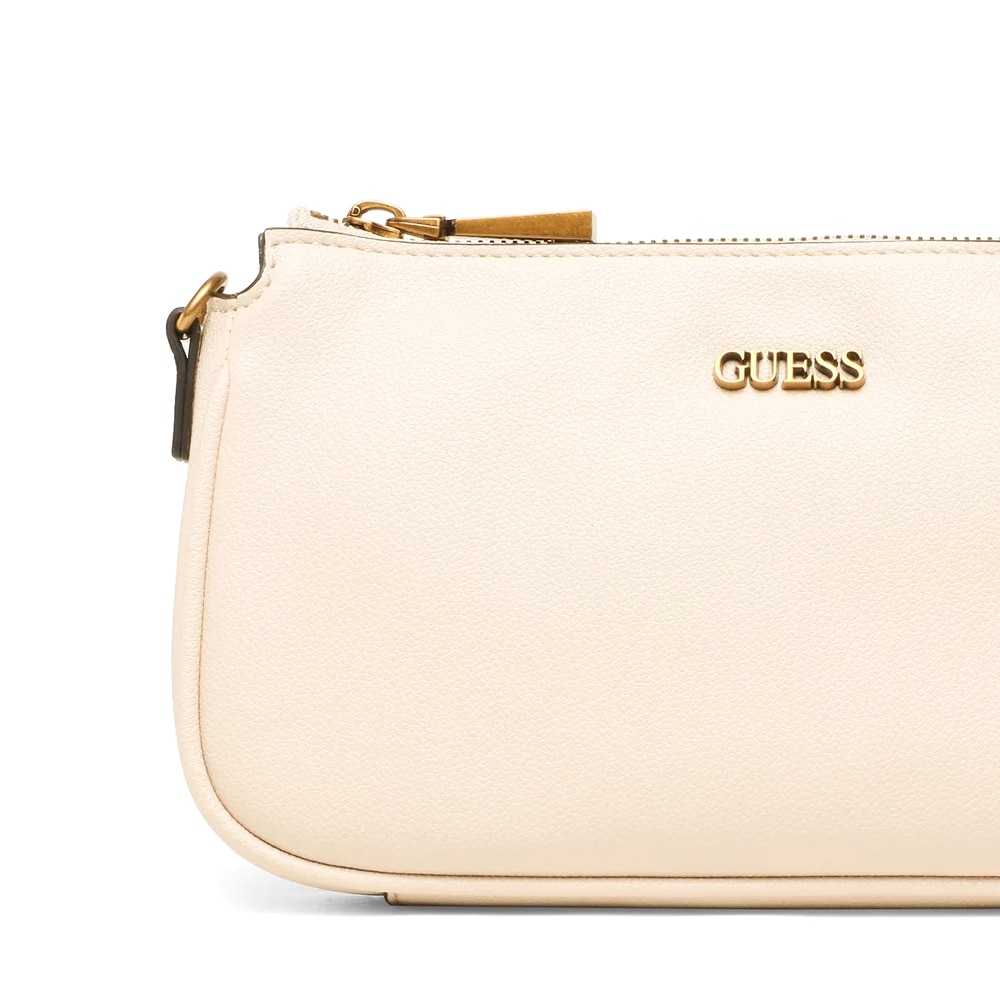 Geanta dama, Guess, Piele naturala, 24x5x14 cm, Bej - eMAG.ro