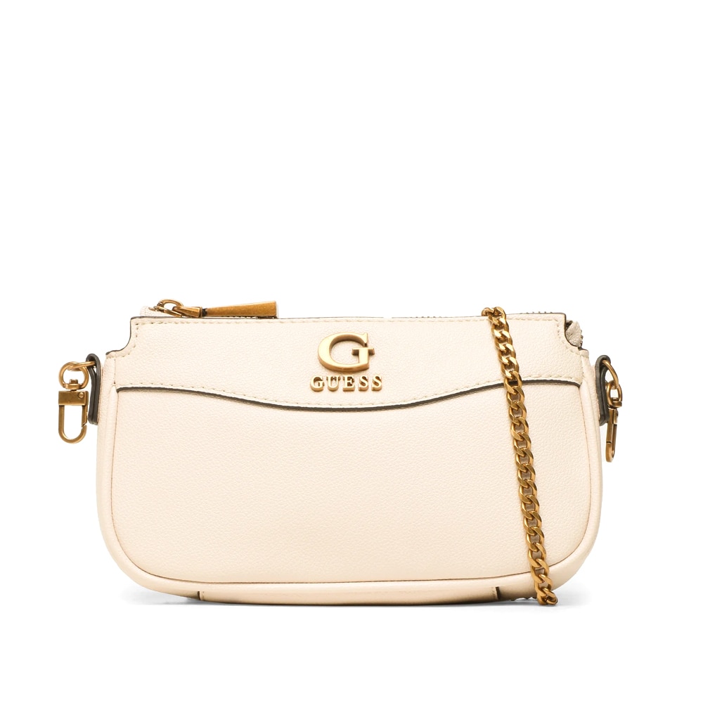 Geanta dama, Guess, Piele naturala, 24x5x14 cm, Bej - eMAG.ro