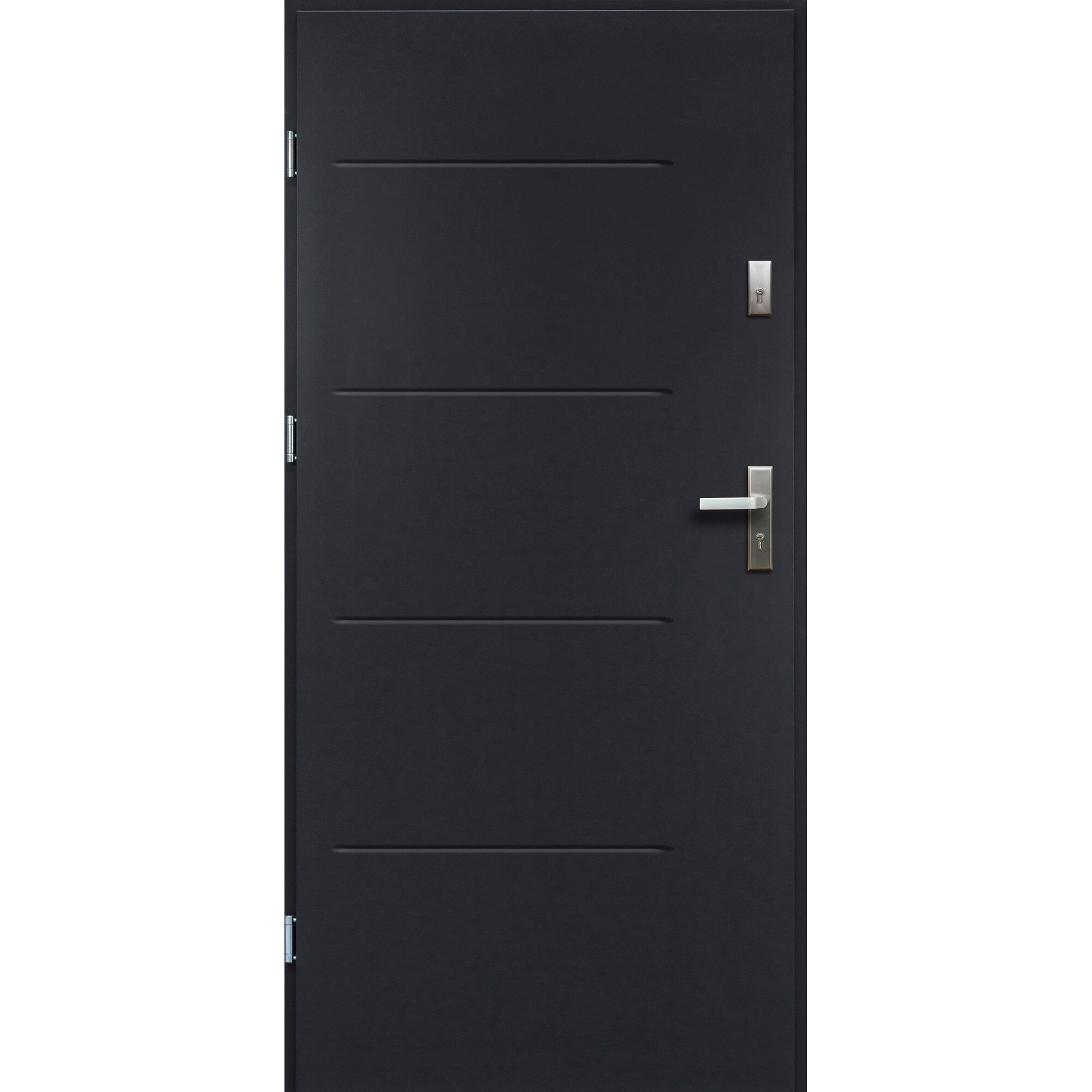 Usa intrare, OK Doors, Model P55 Titan, Otel/PVC, 2070 x 1000mm, Negru ...