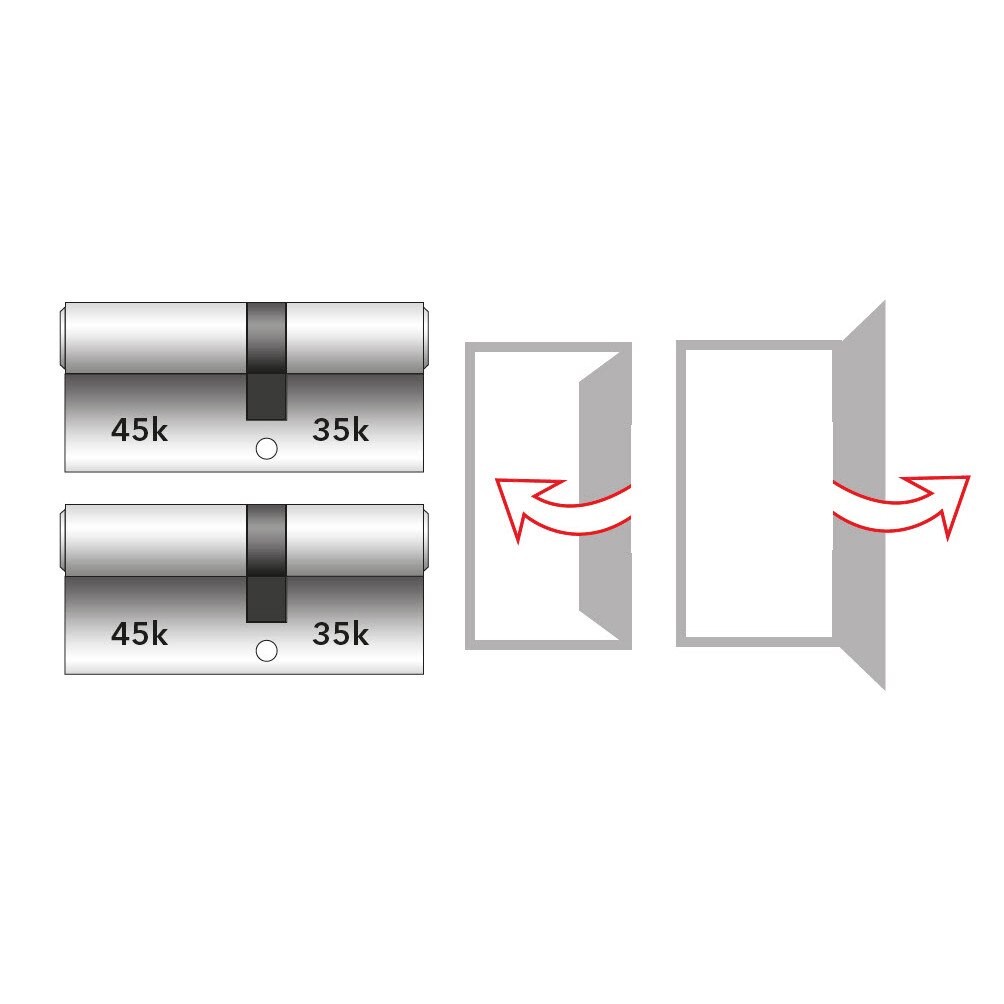 Usa intrare, OK Doors, Model P55 Titanium, Otel/PVC, 2070 x 1000mm ...