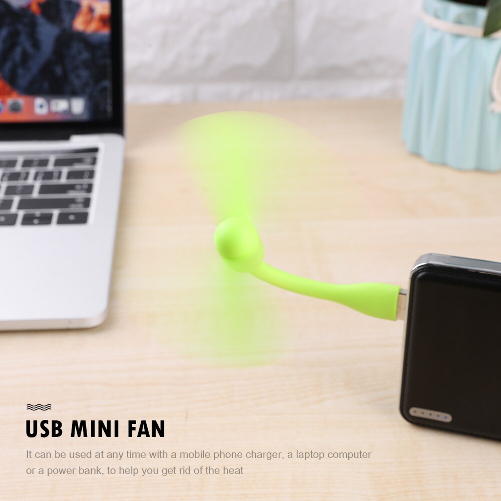 Mini ventilator USB din silicon, flexibil, verde - eMAG.ro