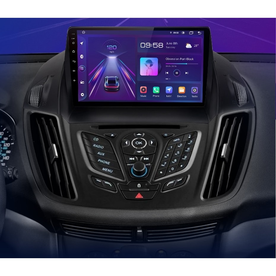 Navigatie Ford Kuga 2 2013-2016, Ford Escape 2013-2016, Android 12, 1GB ...
