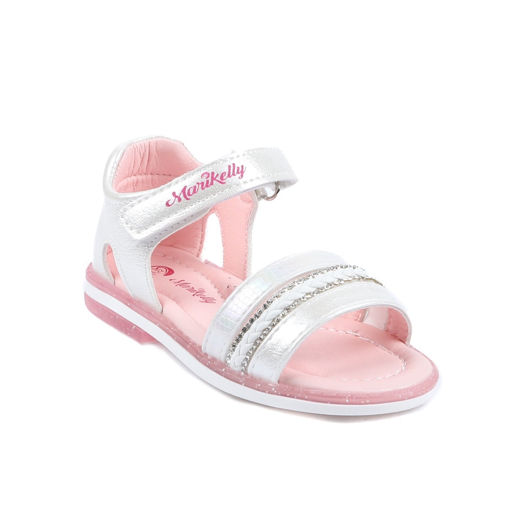 Sandale pentru copii, MARIKELLY, Poliuretan, Alb, 22 - eMAG.ro