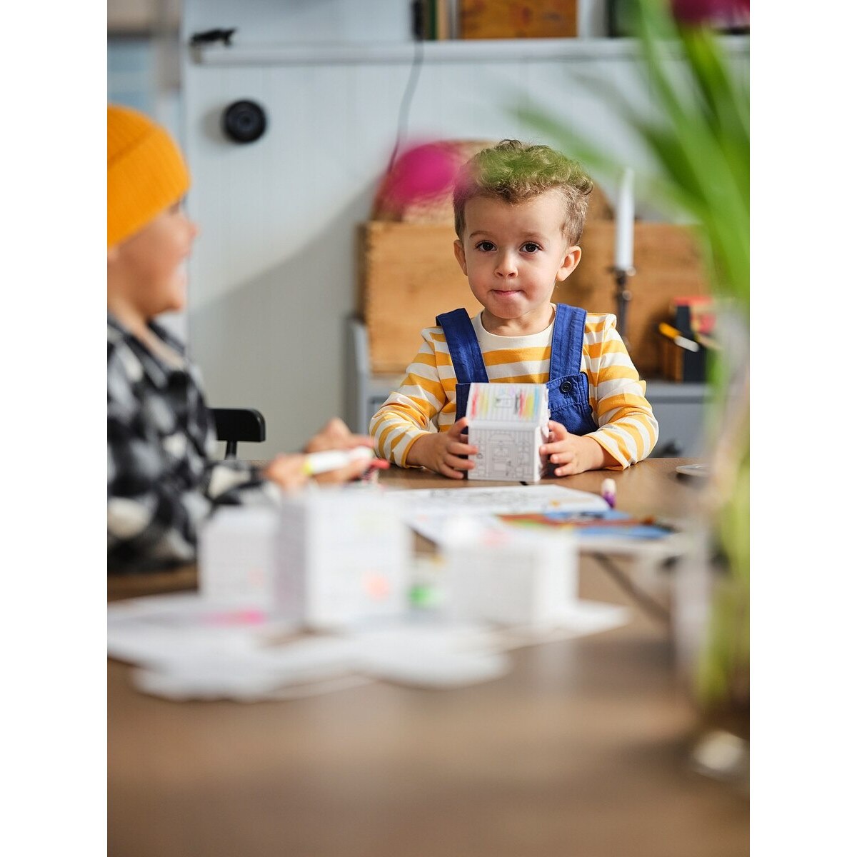 Set 10 sabloane din carton pentru colorat in forma de case si copaci ...