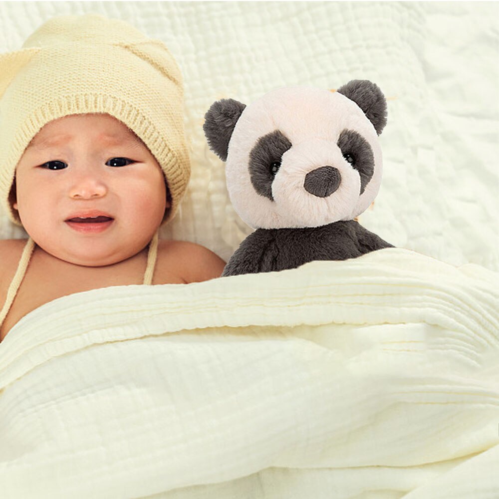 Jucarie urs panda, Plus, 30 cm, Negru/Crem - eMAG.ro
