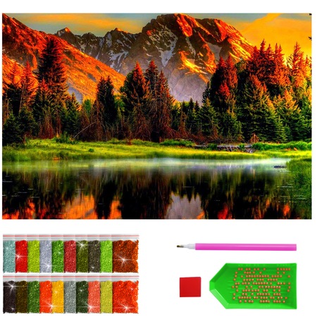 Set de broderie cu diamante, pictura 5D, ARTULIO Diamond Painting 40x60cm, Kit Goblen - Peisaj ...