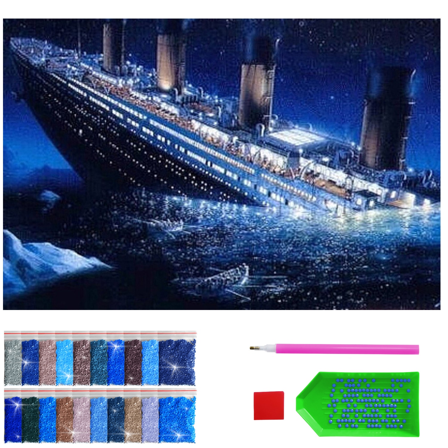 Set de broderie cu diamante, ARTULIO pictura 5D, 40x60cm, Kit Goblen ...