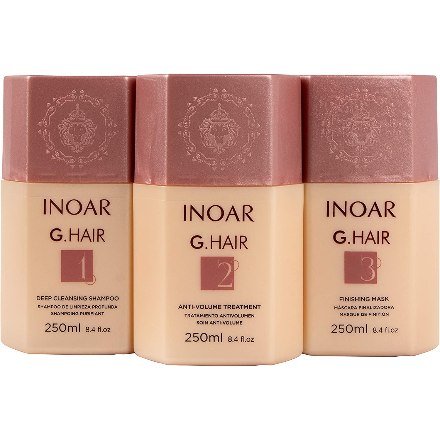 Set Tratament pentru par, Sistem de netezire cu keratina G-Hair cu ...