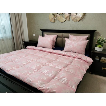 Set pilota 160x200 + 2 perne 50x70 Alsam, din pana si puf, roz - eMAG.ro