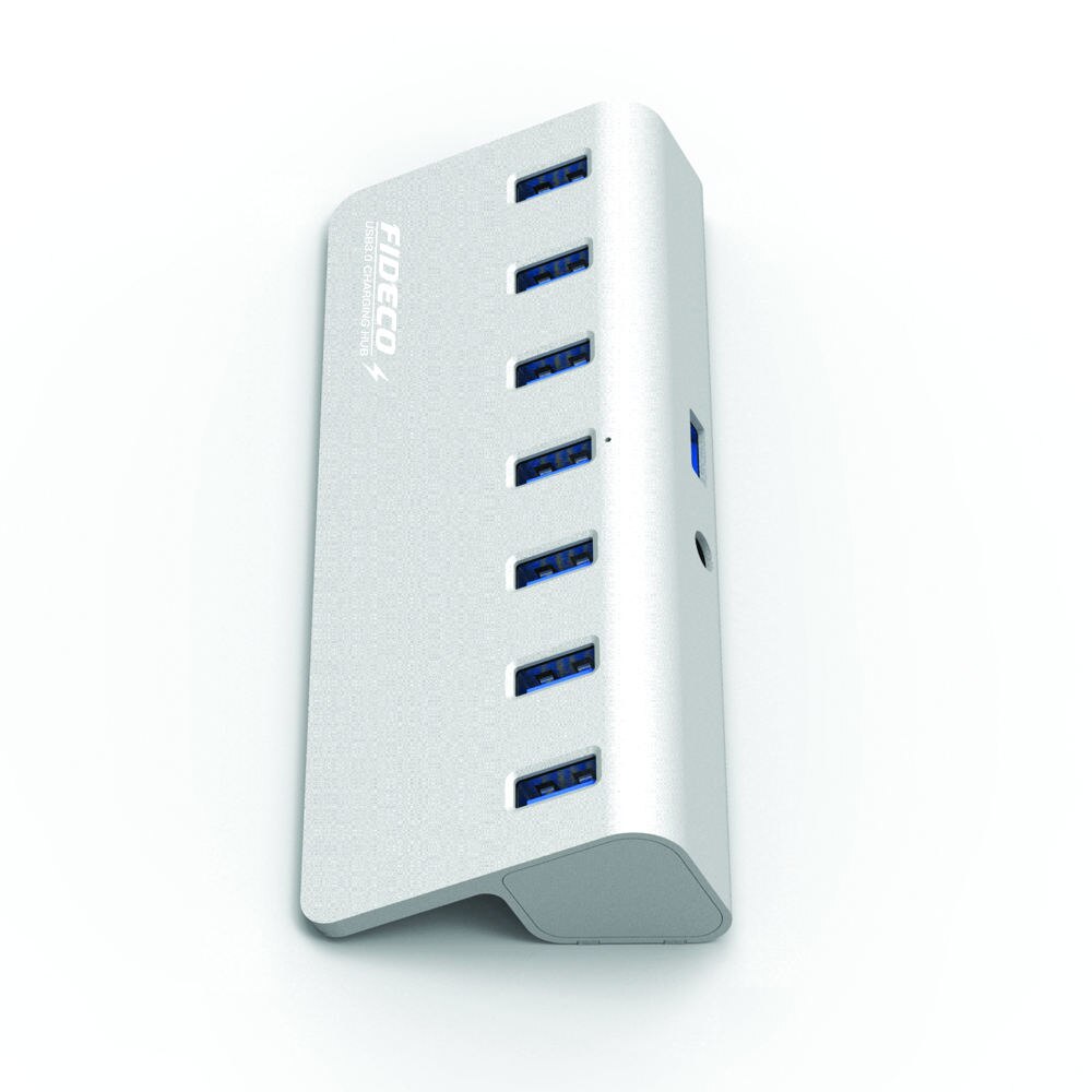 Fideco USB hub 7 USB 3.0 porttal, Type-C, hordozható többportos adapter ...