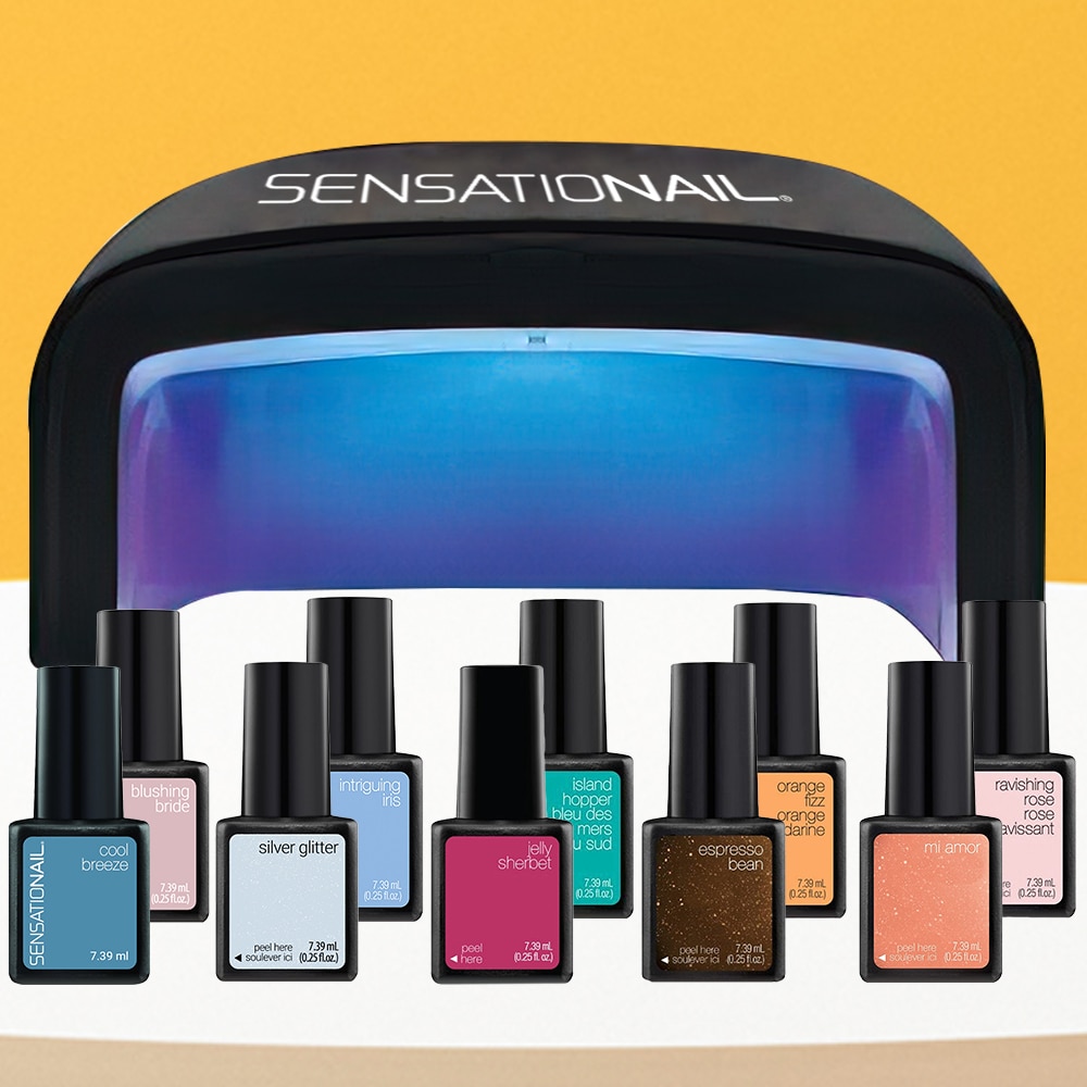 Kit oja semipermanenta Sensationail, 10 oje, lampa led unghii, set nail art, nr 16 - eMAG.ro