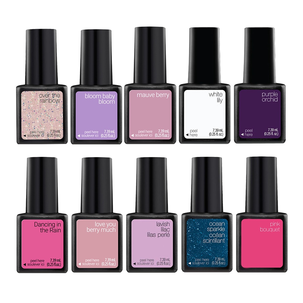 Kit oja semipermanenta, Sensationail, 10 oje, lampa led unghii, set ...