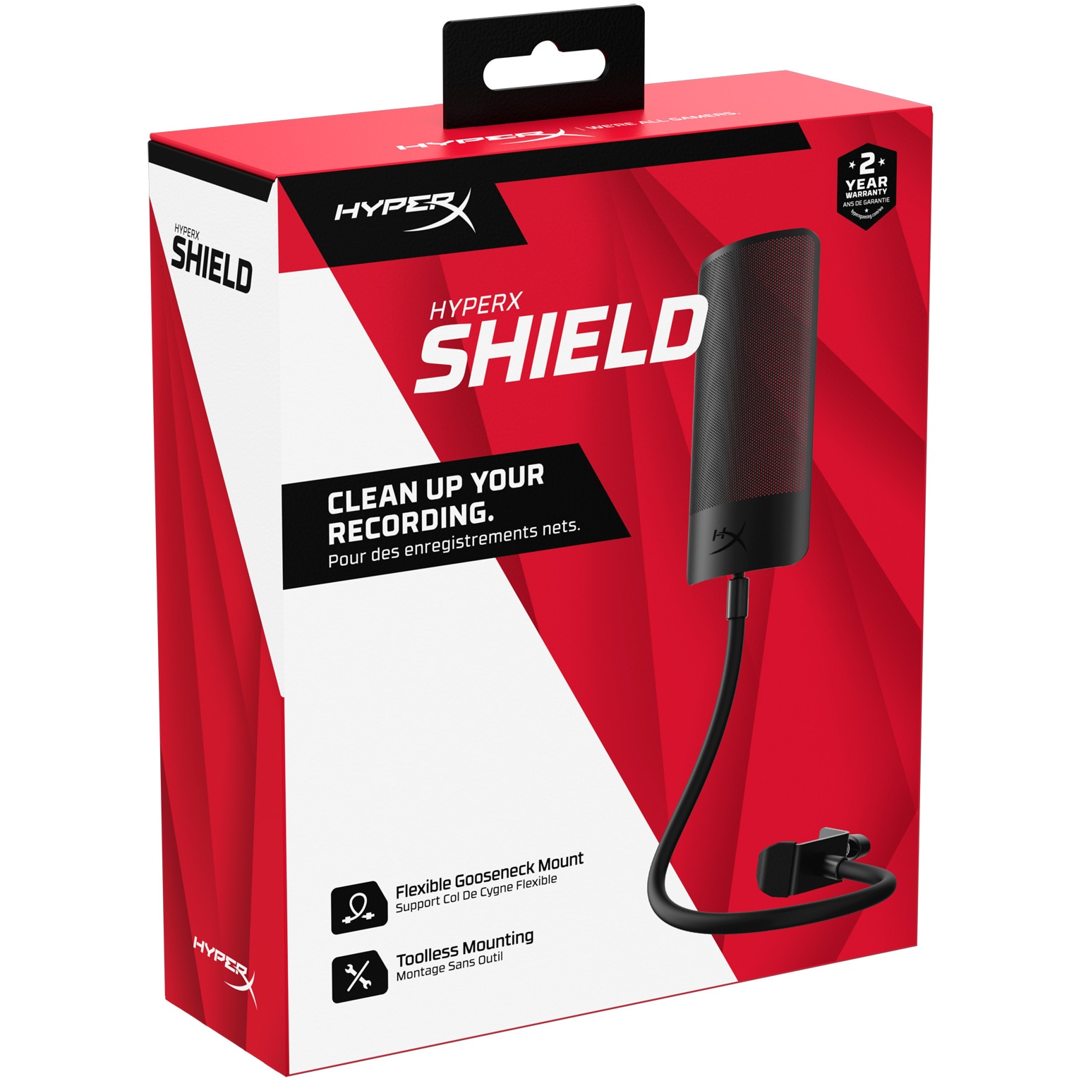 Филтър за микрофон Hyperx Shield Метална мрежа Монтаж Gooseneck