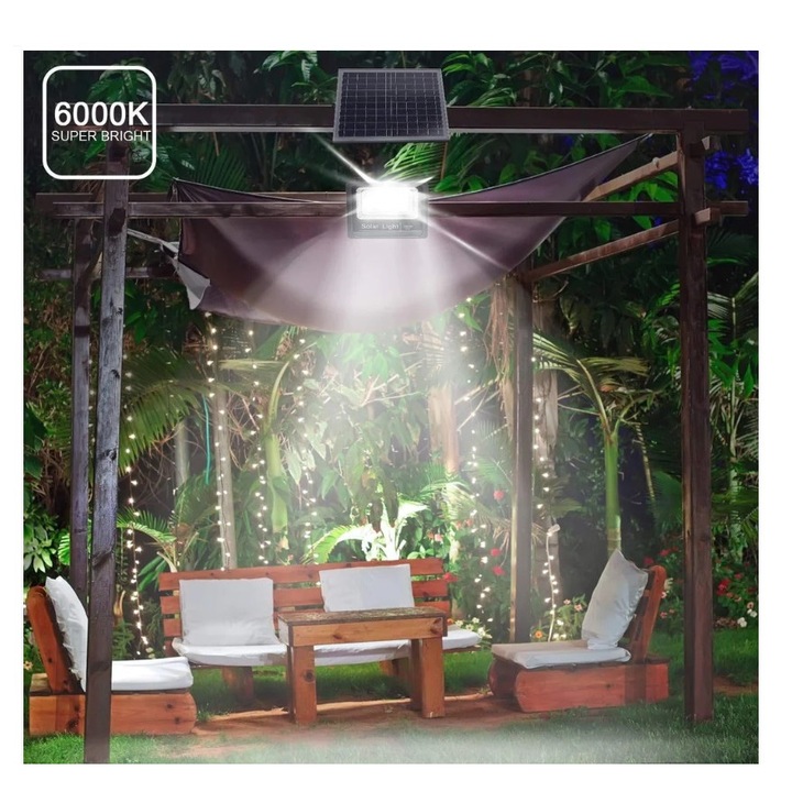 Proiector Solar Jortan 1200W, Incarcare Solara +Panou Solar - eMAG.ro