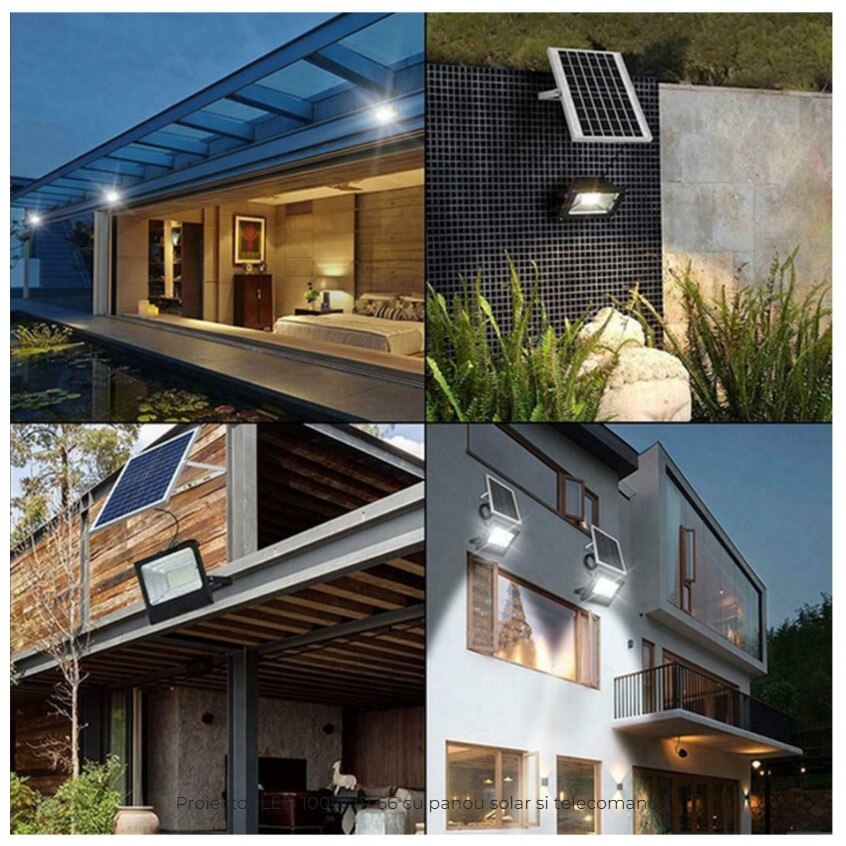 Proiector Solar Jortan 1200W, Incarcare Solara +Panou Solar - eMAG.ro