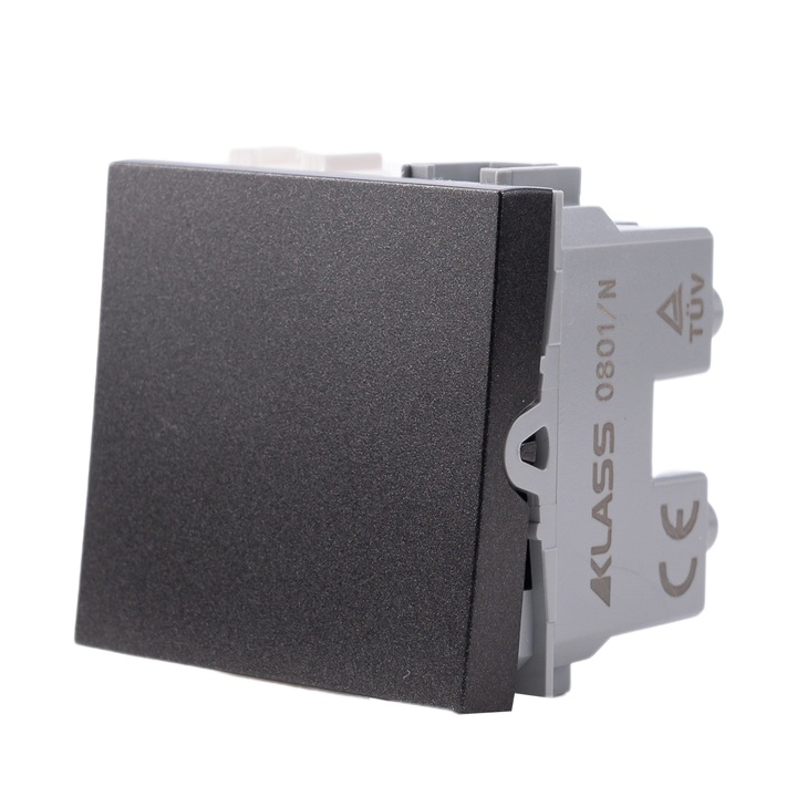 Intrerupator simplu 2 module modul negru, M-Klass - eMAG.ro