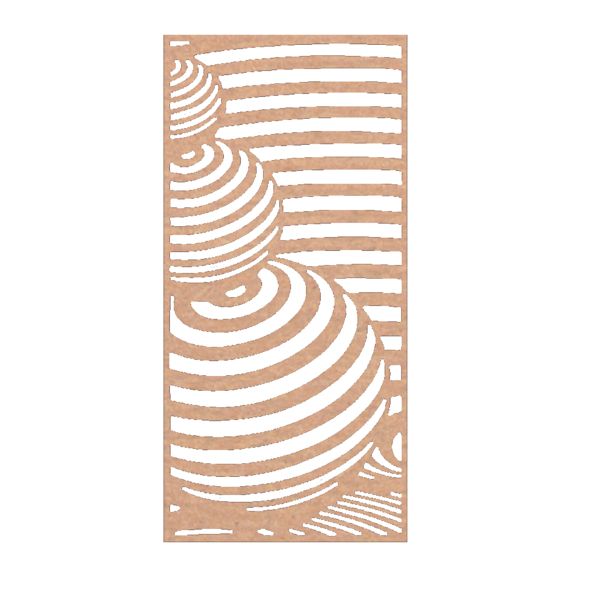 Panou decorativ traforat Mdf natur, Mos141, 100 x 48 cm, 6 mm - eMAG.ro