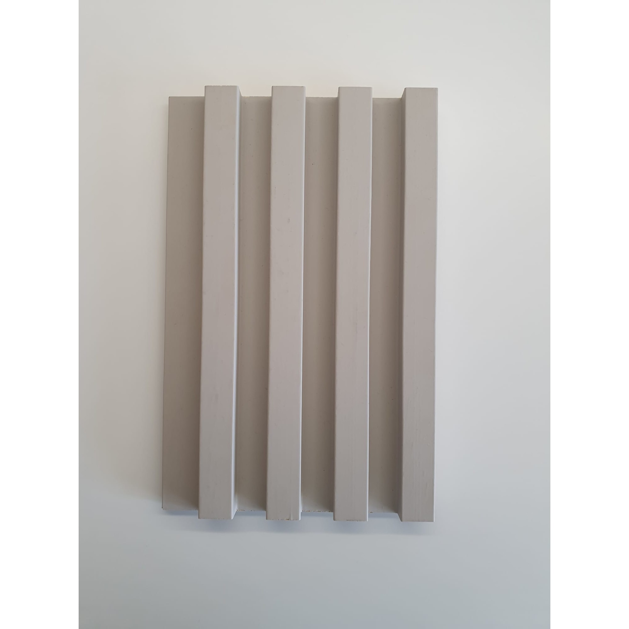 Panou decorativ tip riflaj, Lemn Masiv Infoliat, Gri Casmir, 280x15 cm ...