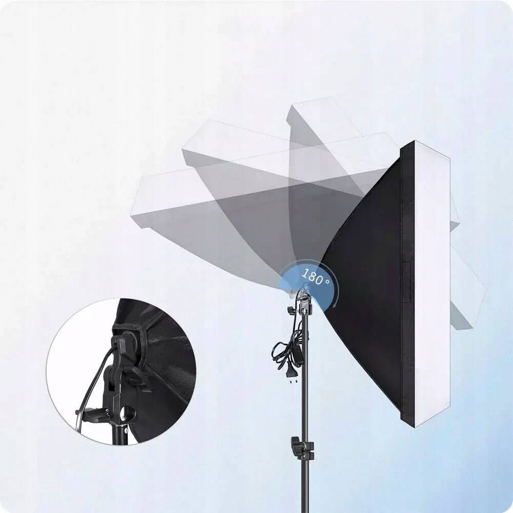 Set Lampi foto Softbox cu trepied si bec cu telecomanda, GearPro, 1050W ...