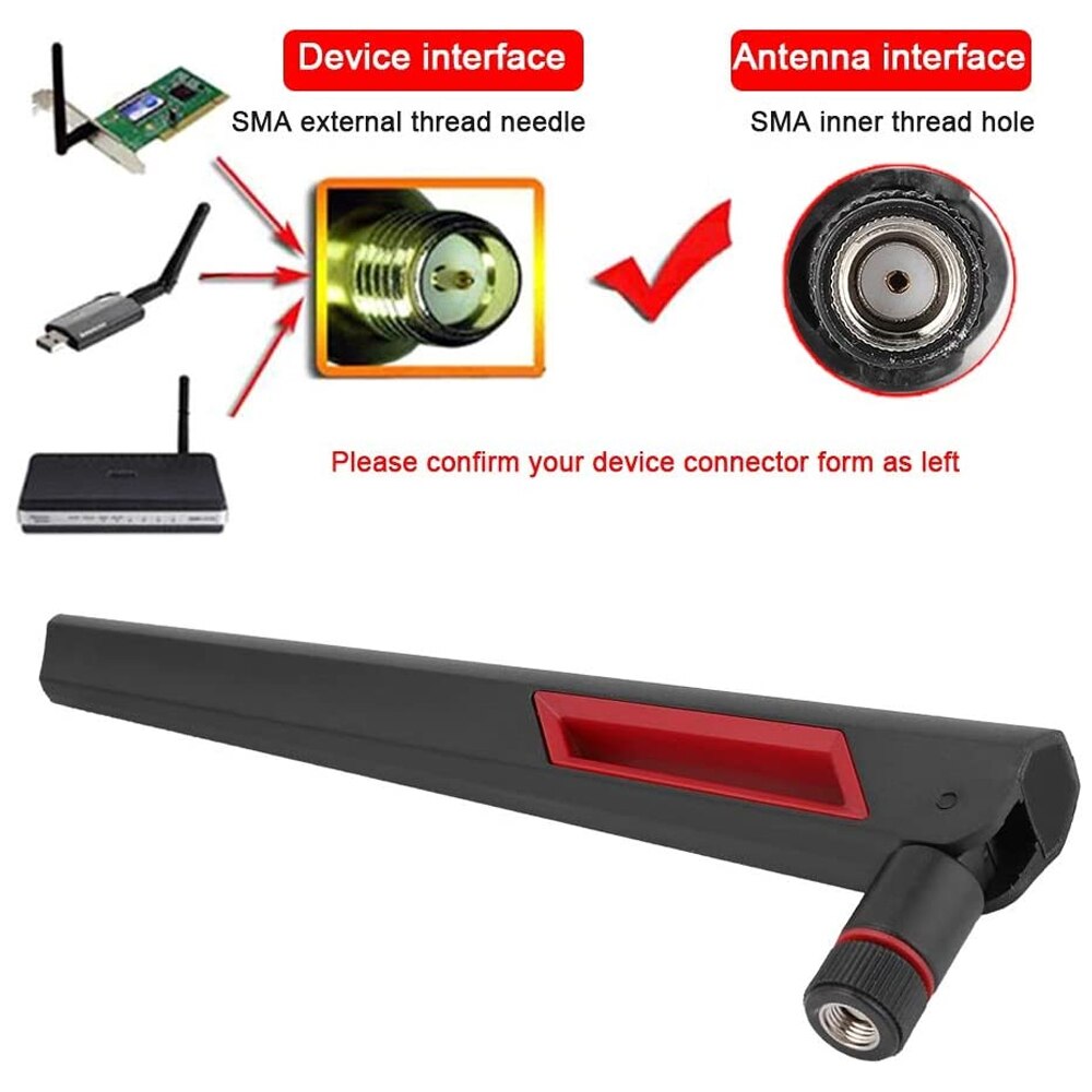 Set 2 antene de router, JeiibrZui, ABS, Comaptibile cu ASUS AC68U/AC88U ...