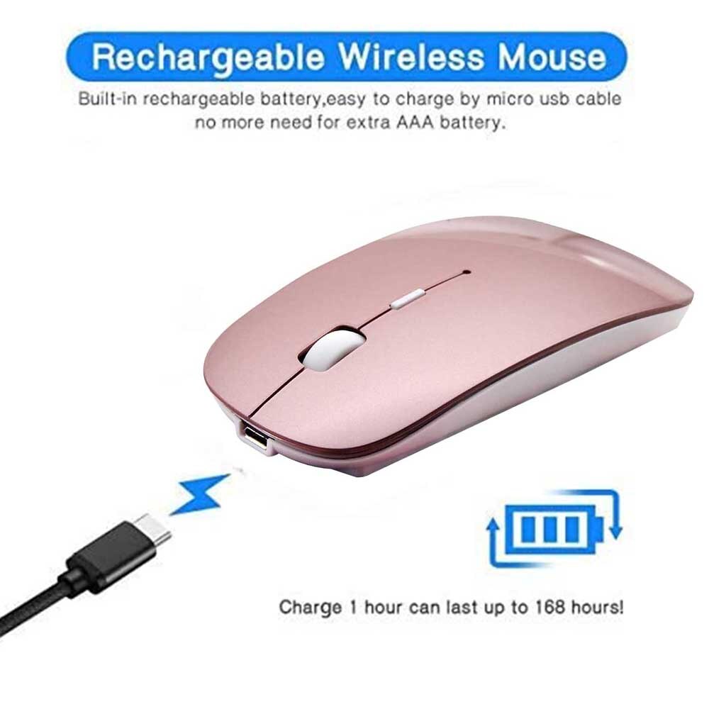 Mouse Bluetooth reincarcabil pentru laptop Mac, Roz - eMAG.ro