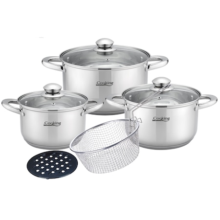 Set de oale pentru gatit Cooking by Heinner Victoria, 8 piese, inox ...