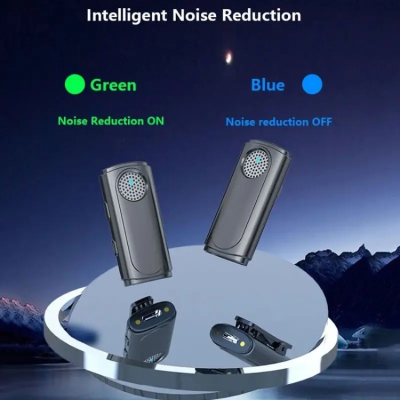 Set 2 microfoane profesionale tip lavaliera, Wireless, Plug and Play ...