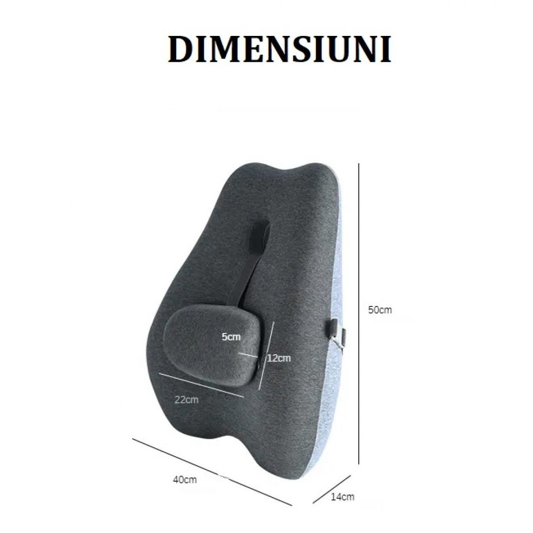 Perna ortopedica lombara, cu suport extra 3D, Forma ergonomica, spuma ...