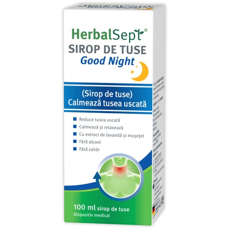 Herbalsept GOOD NIGHT sirop, Zdrovit, 100 ml - eMAG.ro