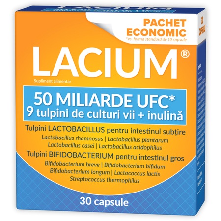 Lacium 50 miliarde UFC, Zdrovit, 30 capsule - eMAG.ro