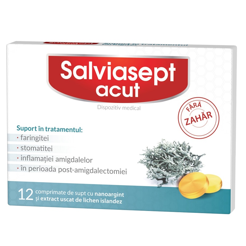 Salviasept ACUT, Zdrovit, 12 comprimate de supt - eMAG.ro