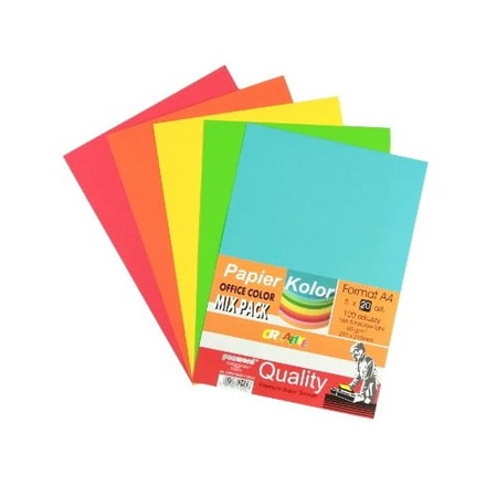 Hartie color office A4, Creative, 5 culori, 100 coli, Multicolor - eMAG.ro