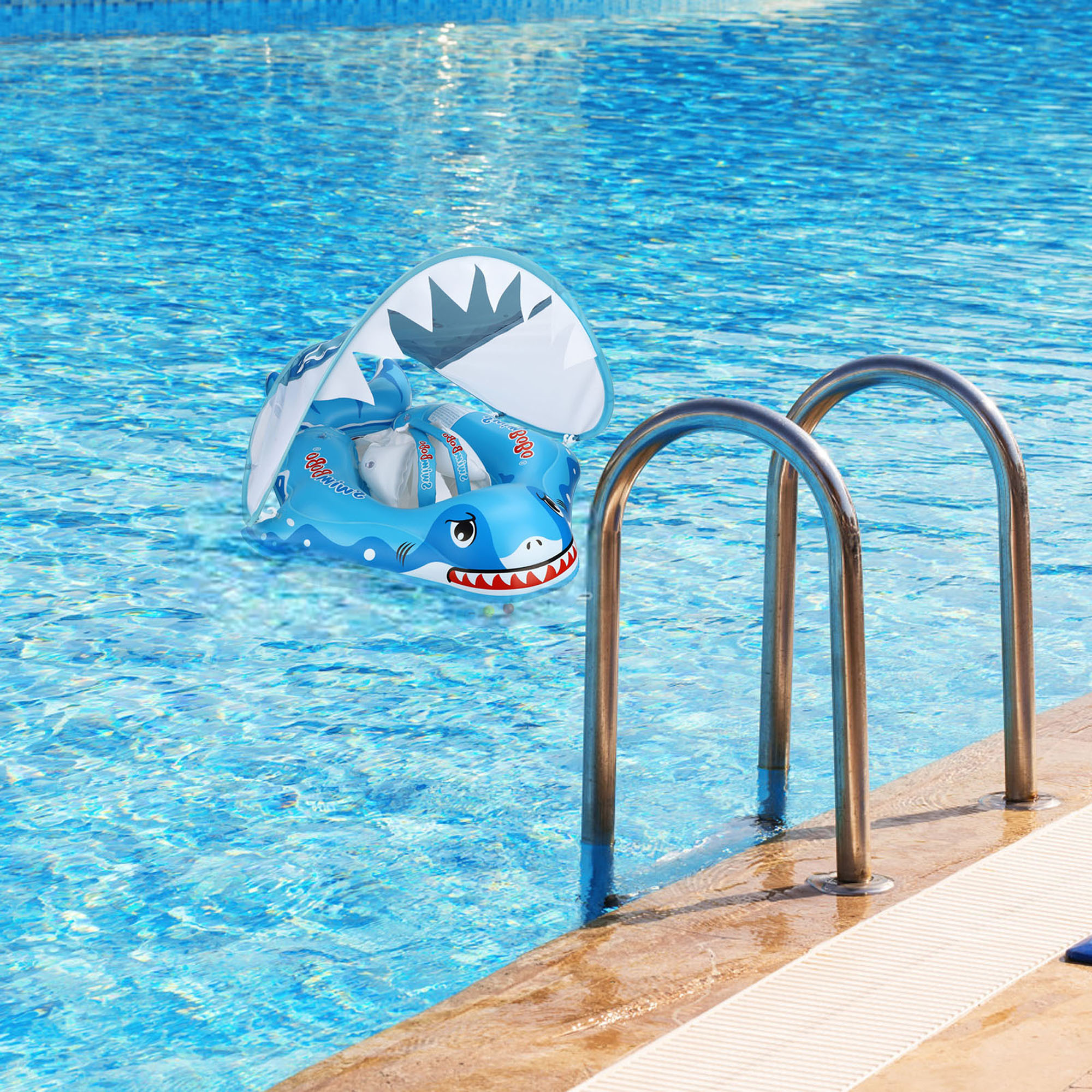 Colac inot bebelusi si copii cu parasolar, suport burtica si bretele ...