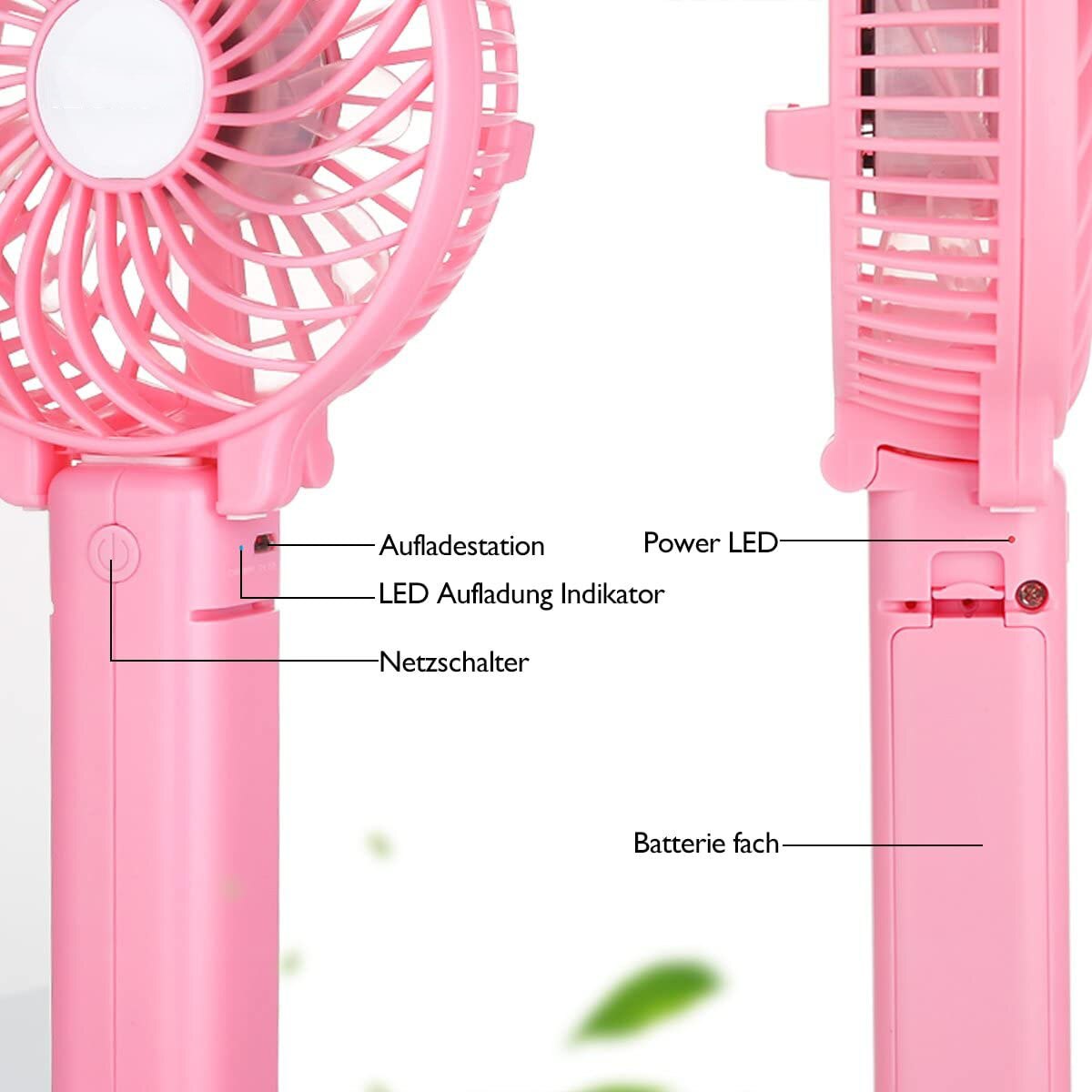 Ventilator, Plastic, 200 mm, Roz - eMAG.ro