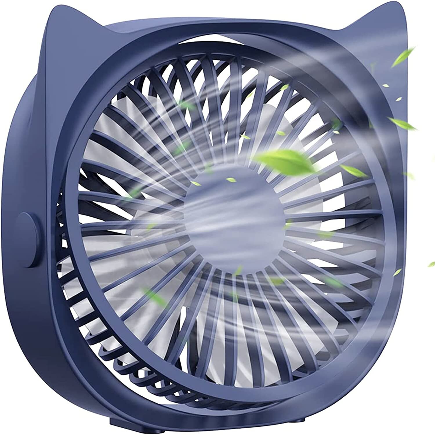 Mini ventilator,USB, 3 viteze, Bleumarin - eMAG.ro